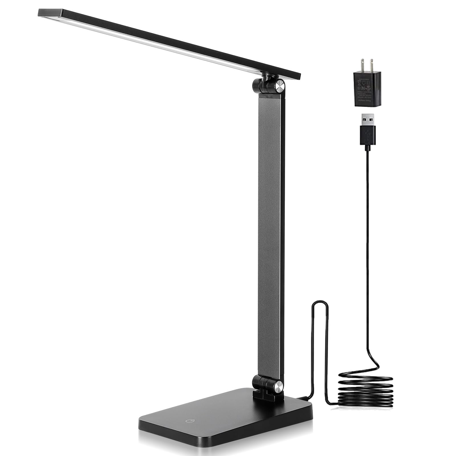 Wrought Studio™ Home Office LED Desk Lamp, 3 Level Dimmable Table Lamp ...