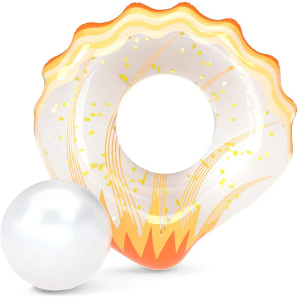 Utibia Inflatable Seashell Pool Float Floatie with Ball Water Fun Large ...