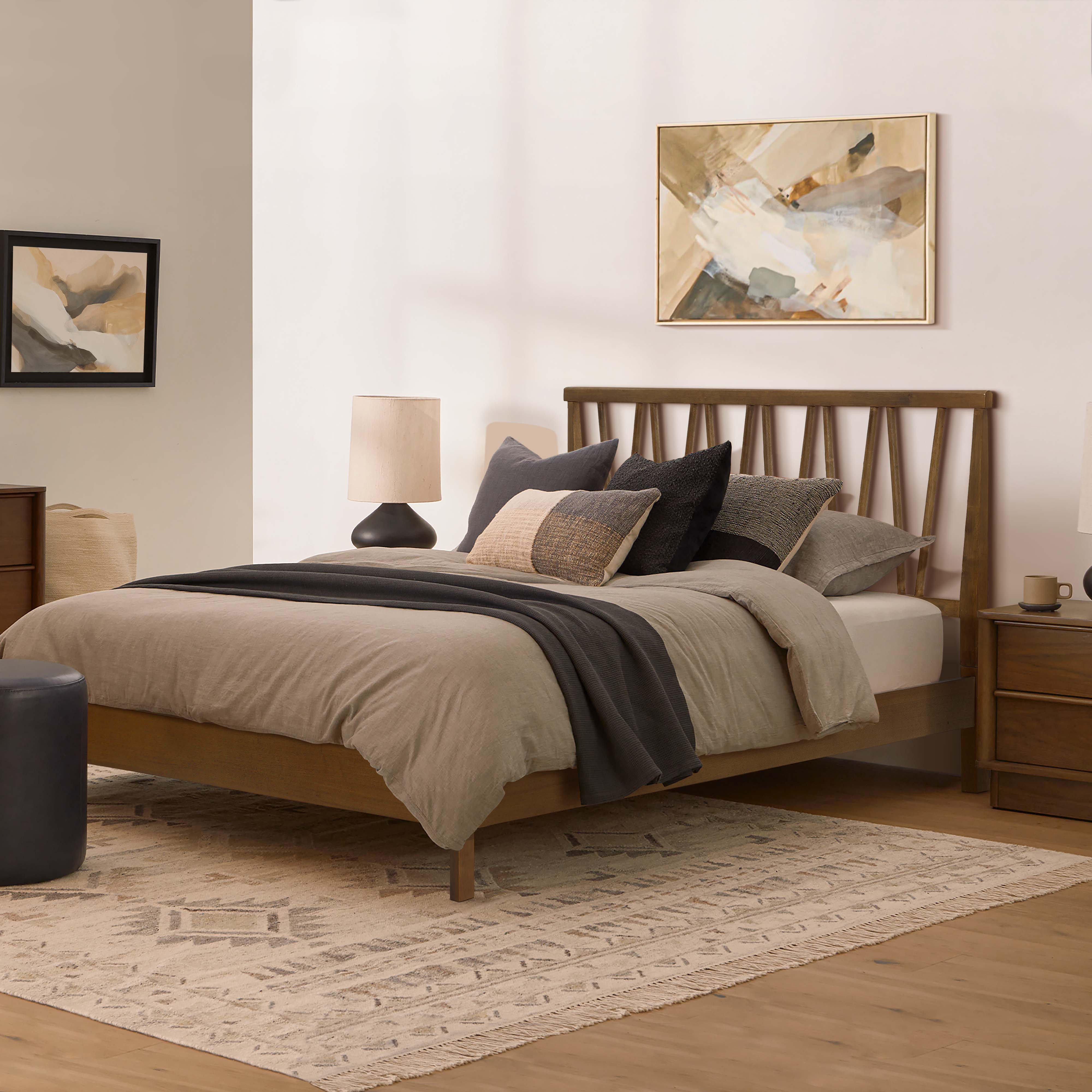 Wade Logan Sheilah Open-Frame Platform Bed Set, Queen & Reviews ...