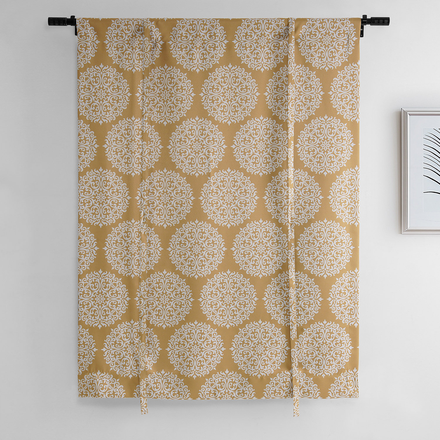 Winston Porter Printed Room Darkening Tie-Up Indoor Window Shades ...