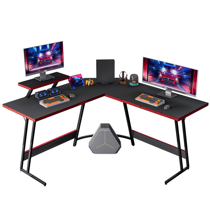 Inbox Zero Koitcho 58" L-Shaped Gaming Desk Computer Corner Gaming Desk ...
