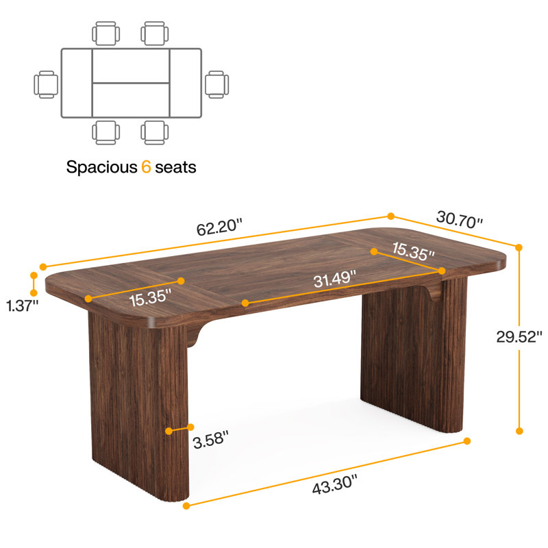 Millwood Pines Rectangle Conference Meeting Room Table & Reviews | Wayfair