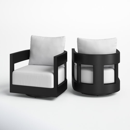 Joss & Main Everlee Metal Outdoor Swivel Chair & Reviews | Wayfair