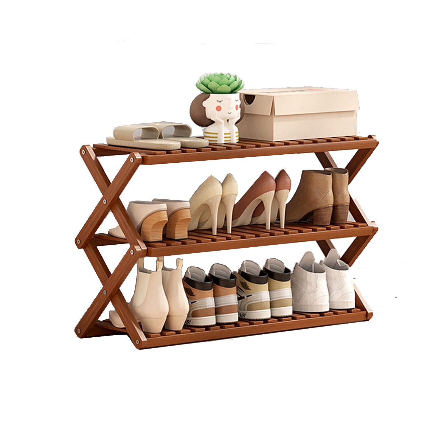 Rebrilliant Bamboo Foldable Shelf Color & Reviews | Wayfair