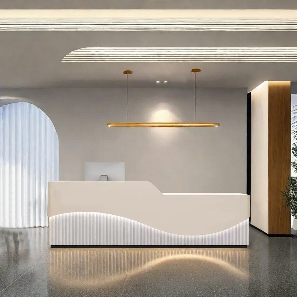 Orren Ellis Versatile Reception Station with Open and Closed Storage ...