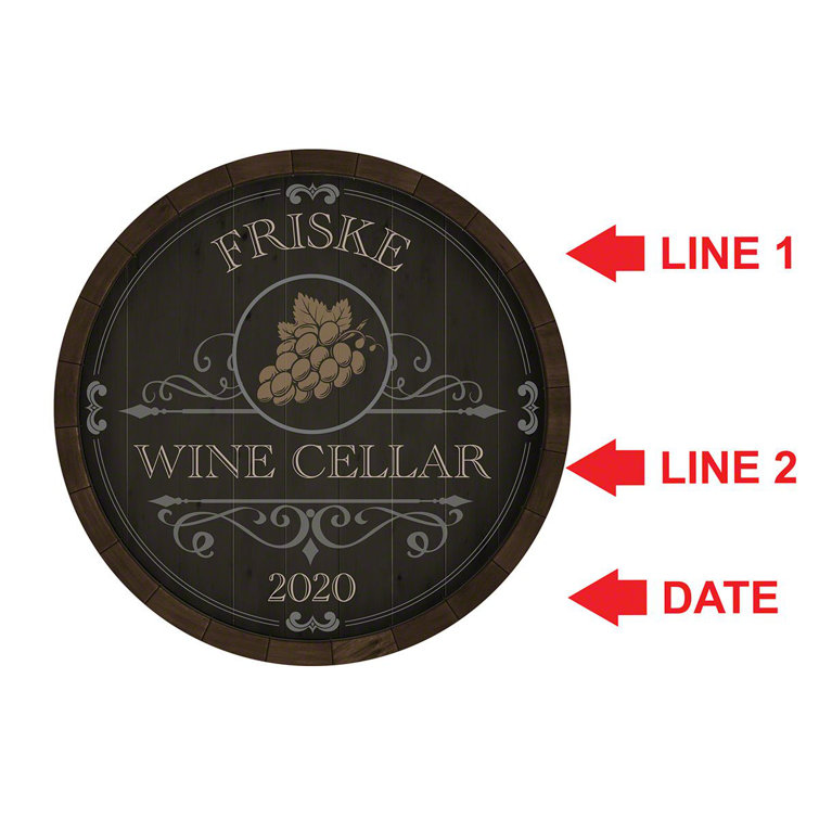 Fleur De Lis Living Barrel Personalized Wine Cellar Sign Wall Décor ...