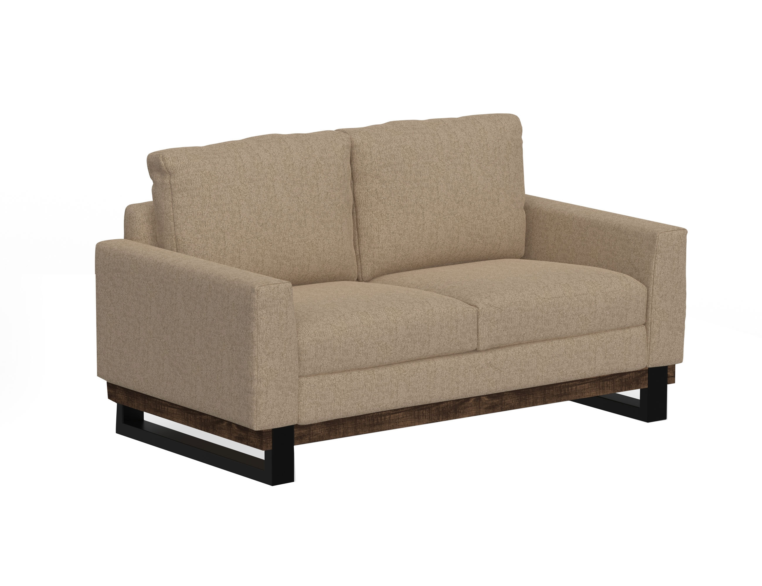 Millwood Pines Dobby Metal & Wood Base, Loveseat | Wayfair