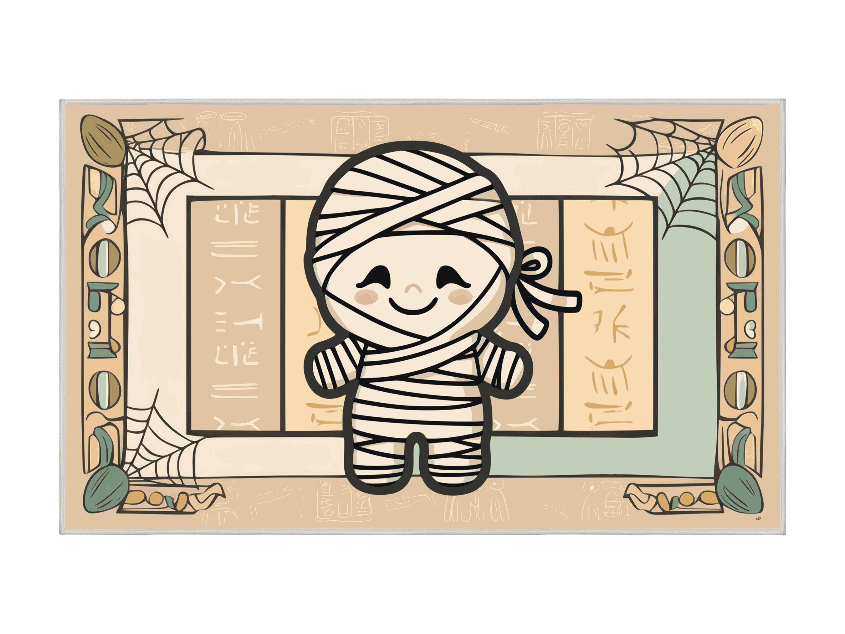The Holiday Aisle® Kinita Washable Halloween Fall Season Holiday Rug ...