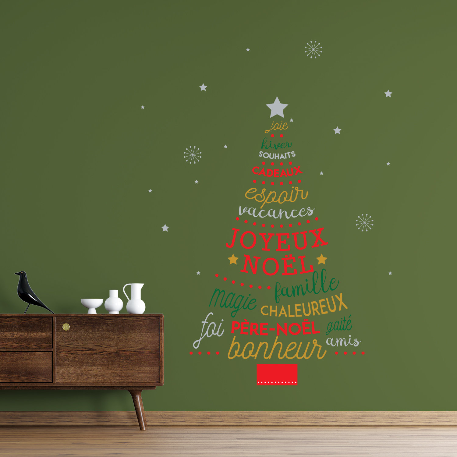 The Holiday Aisle® Text & Numbers Wall Decal | Wayfair