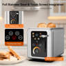 WHALL 2-Slice Stainless Steel Touch Screen Toaster with Digital Timer ...