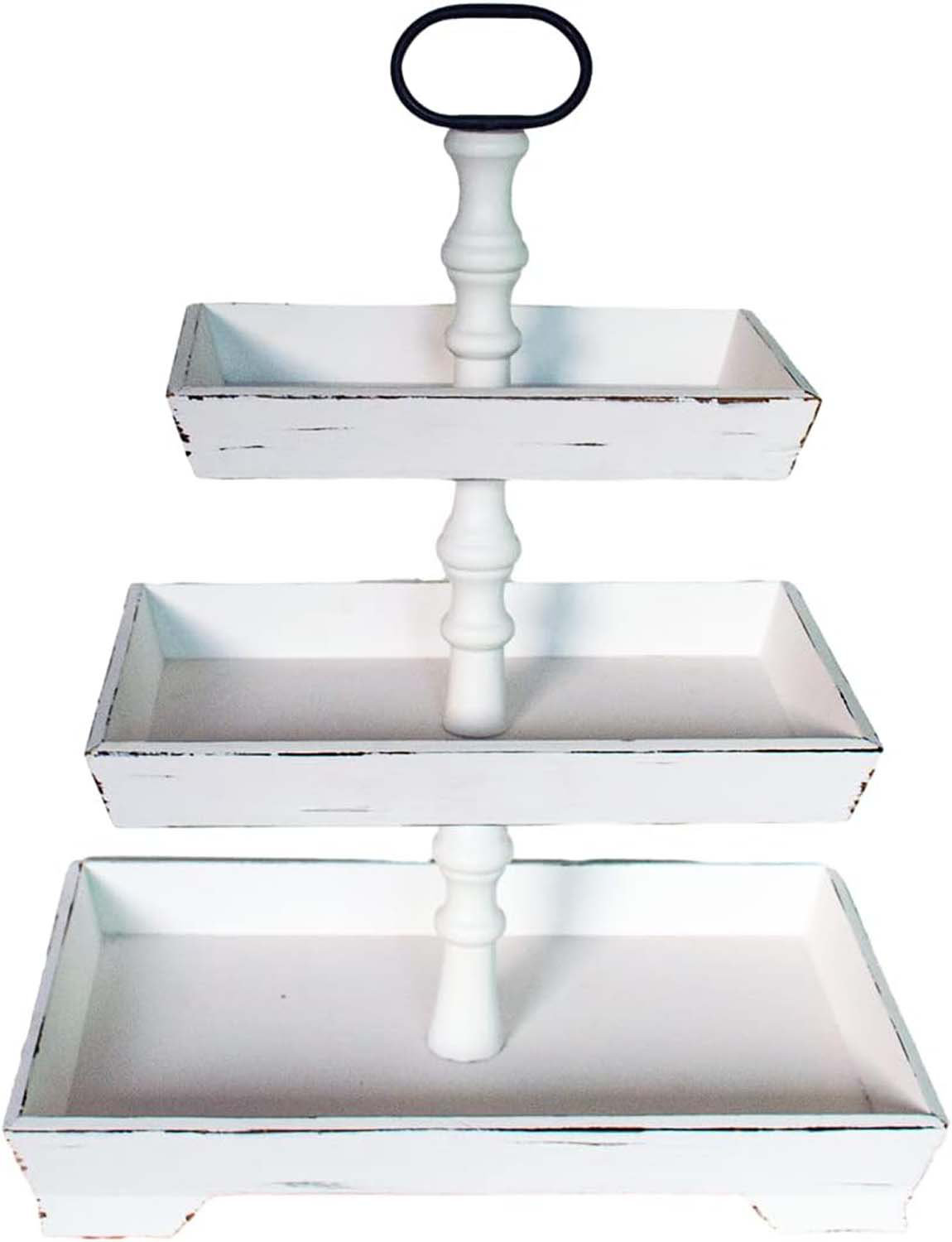 One Allium Way® Large Rectangle Tiered Tray Stand 3 Tier Serving Tray ...