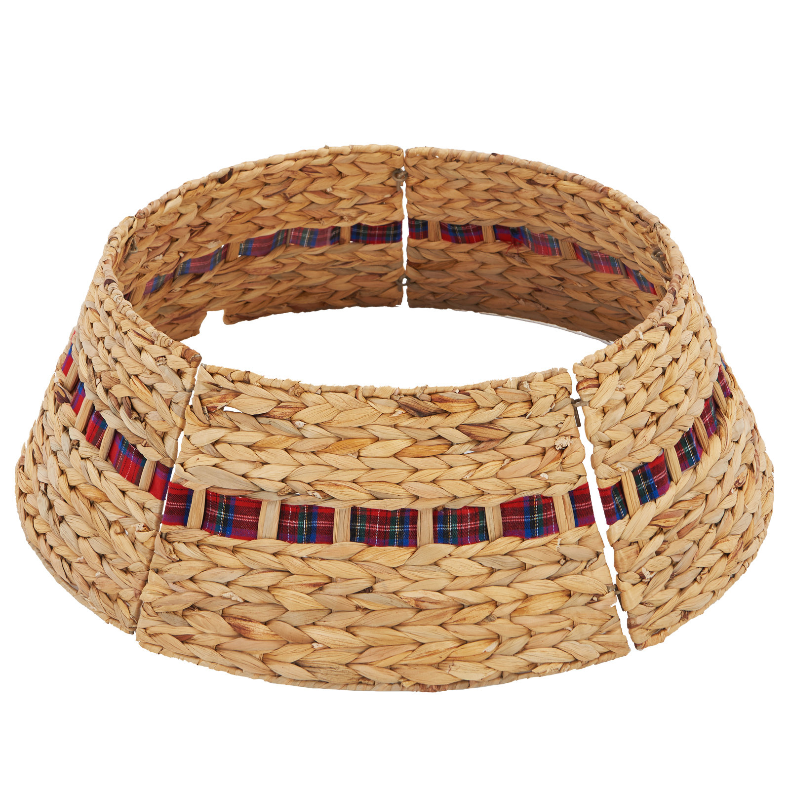 ELONG HOME 28 In Christmas Tree Collar, Woven Hyacinth 5-Piece Holiday ...