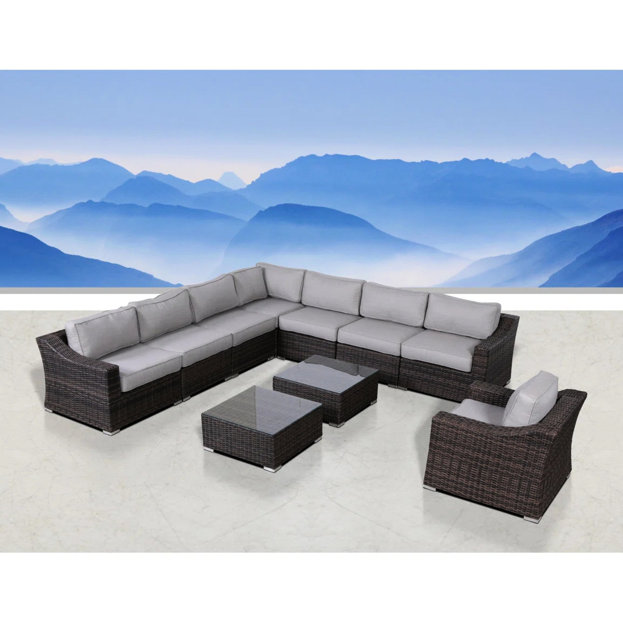 Hokku Designs 10 Outdoor Sectional Seating, , Chair, Sectional, 2 ...