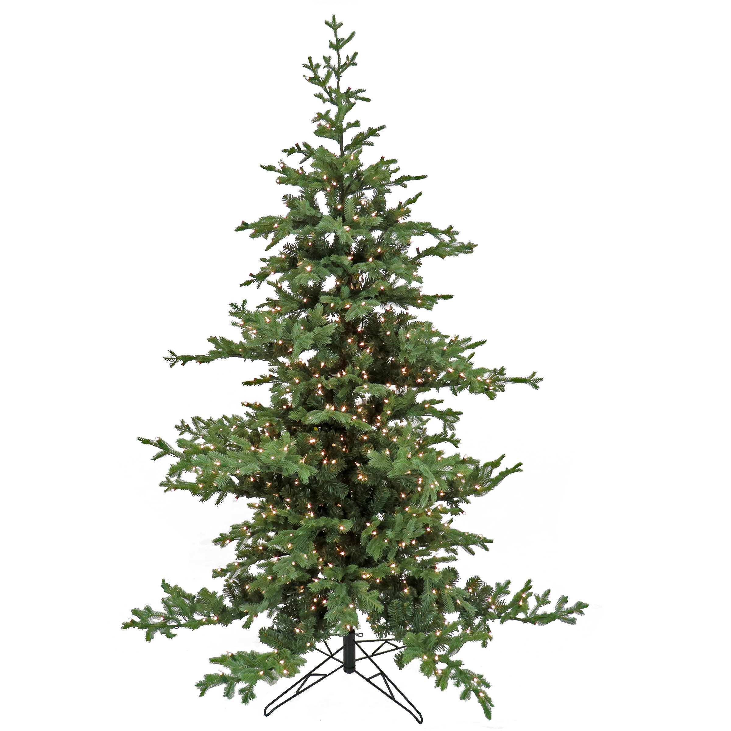 HGTV Home Collection HGTV Cozy Winter Lighted Cedar Christmas Tree with ...