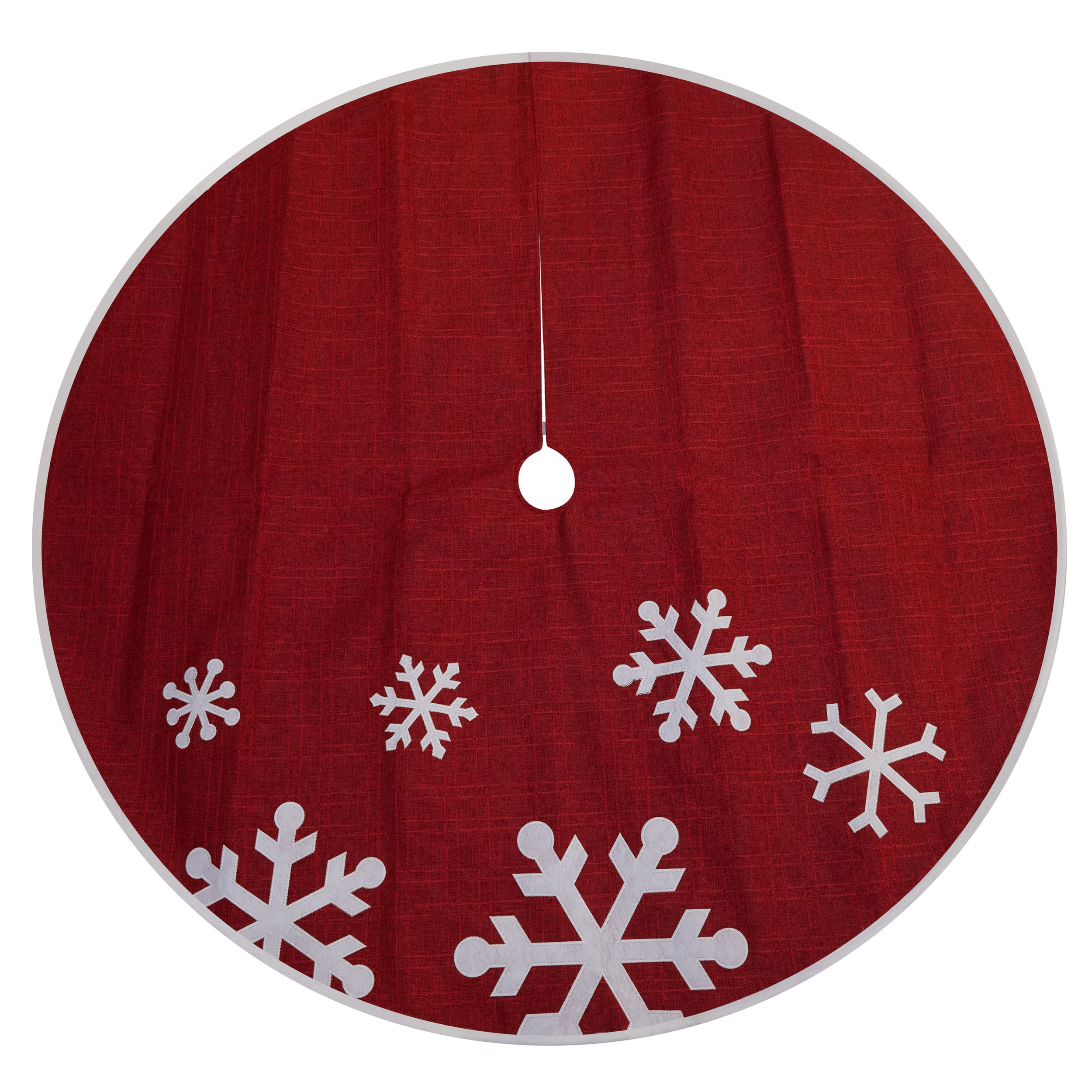 Seasons Designs Season's Designs 48In Red Snowflake Tree Skirt | Wayfair