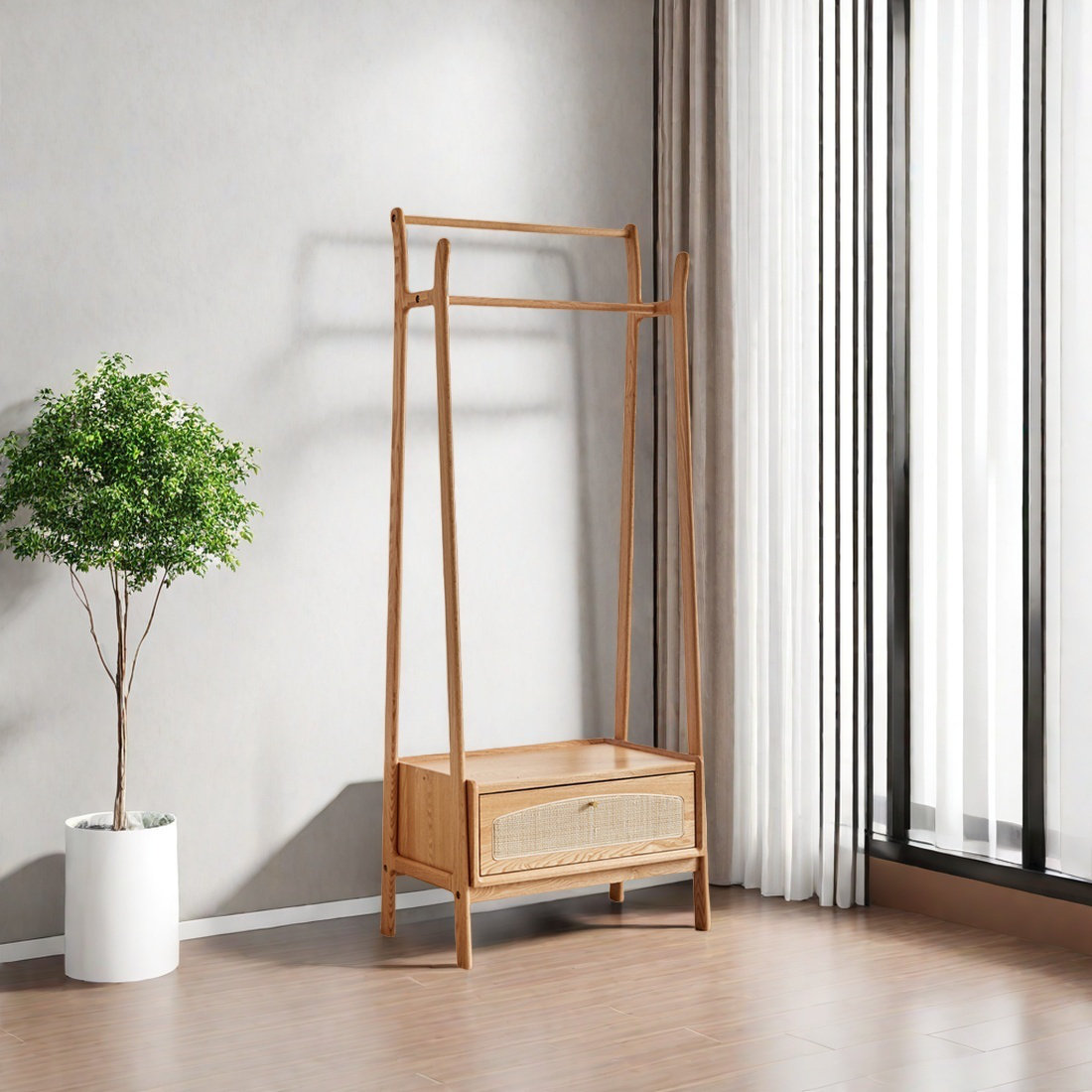 PPEDKS Ergonomic Coat Rack Multi - zone Storage | Wayfair