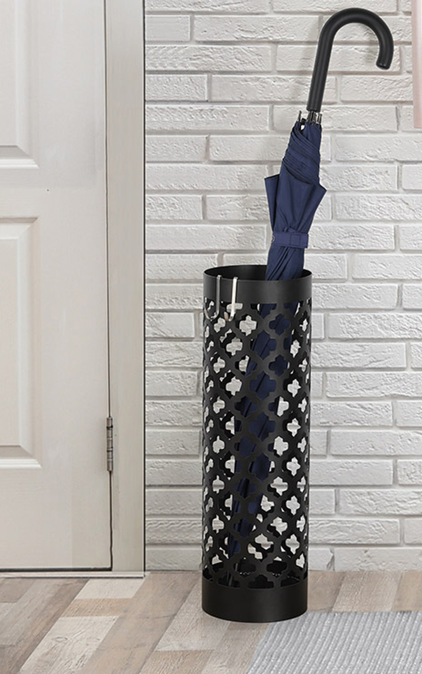 Canora Grey Freestanding Round Umbrella Stand Umbrella Storage Rack ...