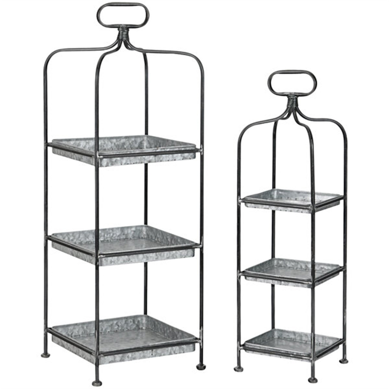 Prep & Savour Eitel 2-Piece 3-Tier Display Stand Set With Galvanized ...