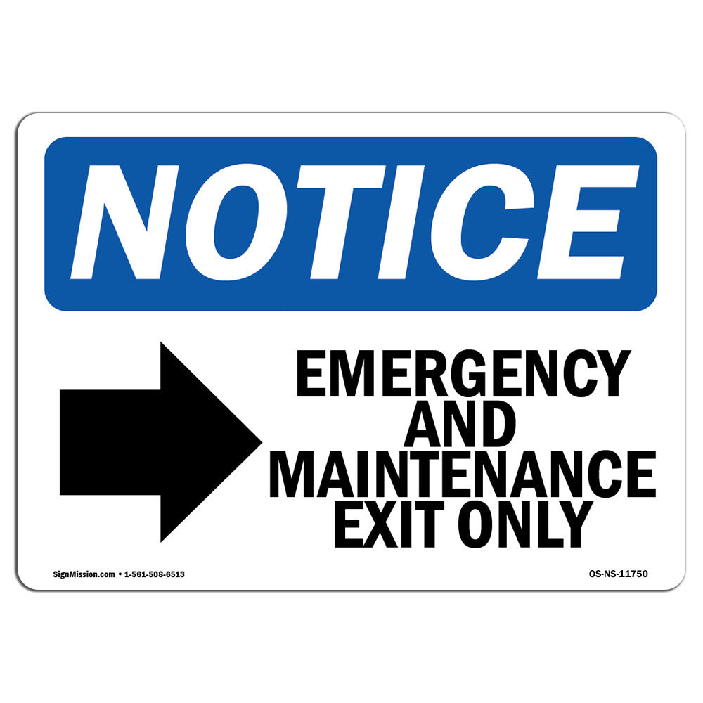 SignMission Emergency and Maintenance Exit Sign with Symbol | Wayfair