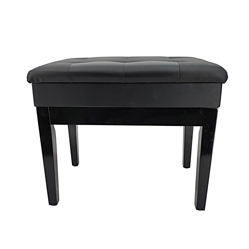 Red Barrel Studio® Black Piano Bench Keyboard Chair Adjustable Height ...