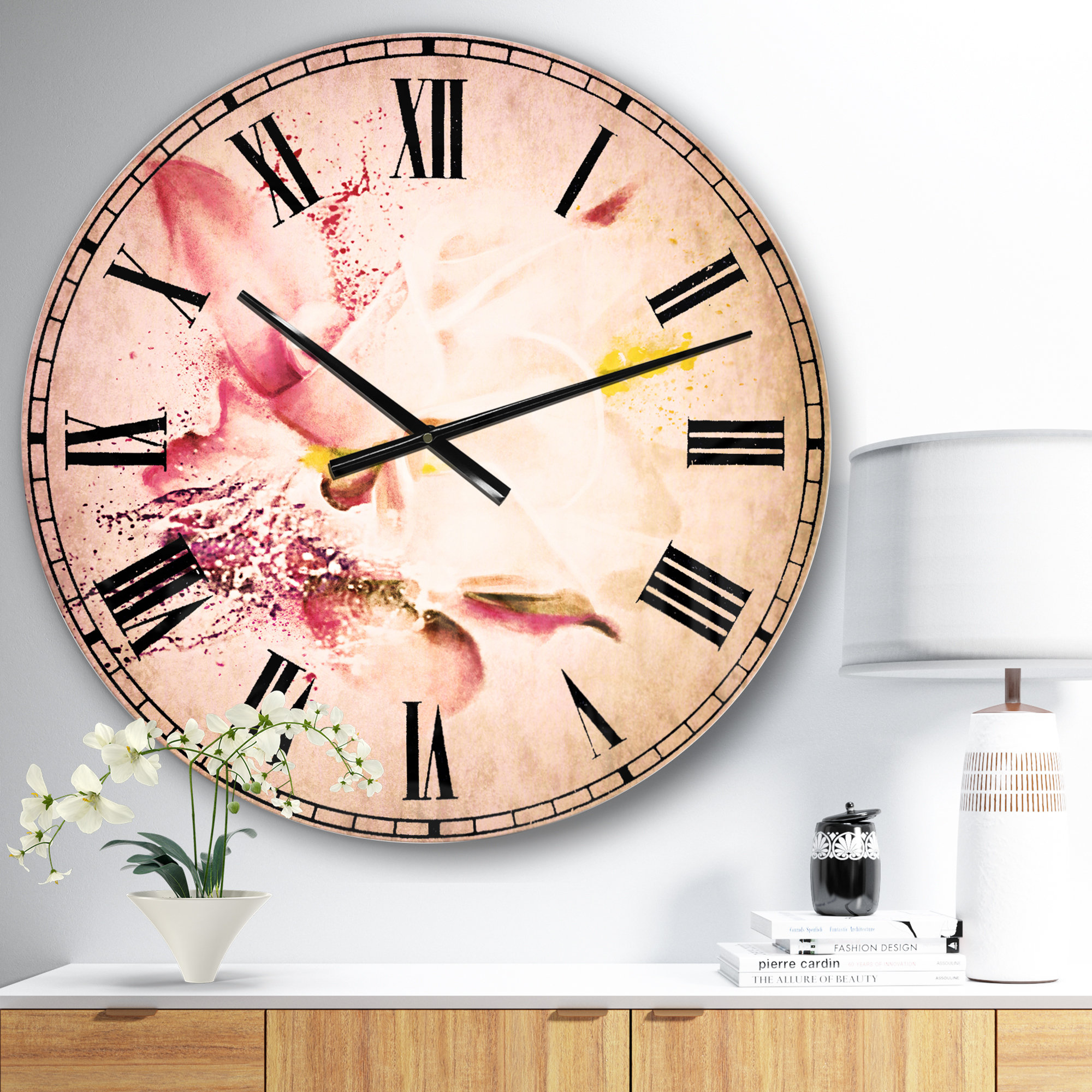 East Urban Home Pink Rose Watercolor Illustration - Traditional wall ...