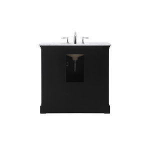Red Barrel Studio® 36'' Single Bathroom Vanity with Marble Top ...