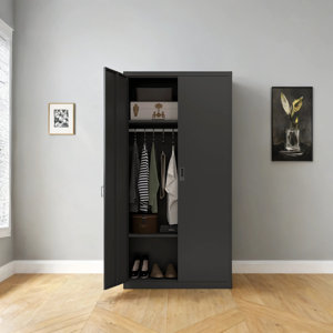 TIBMUTO Black Metal Lockers with Lock, Heavy-Duty Steel Storage Closet ...