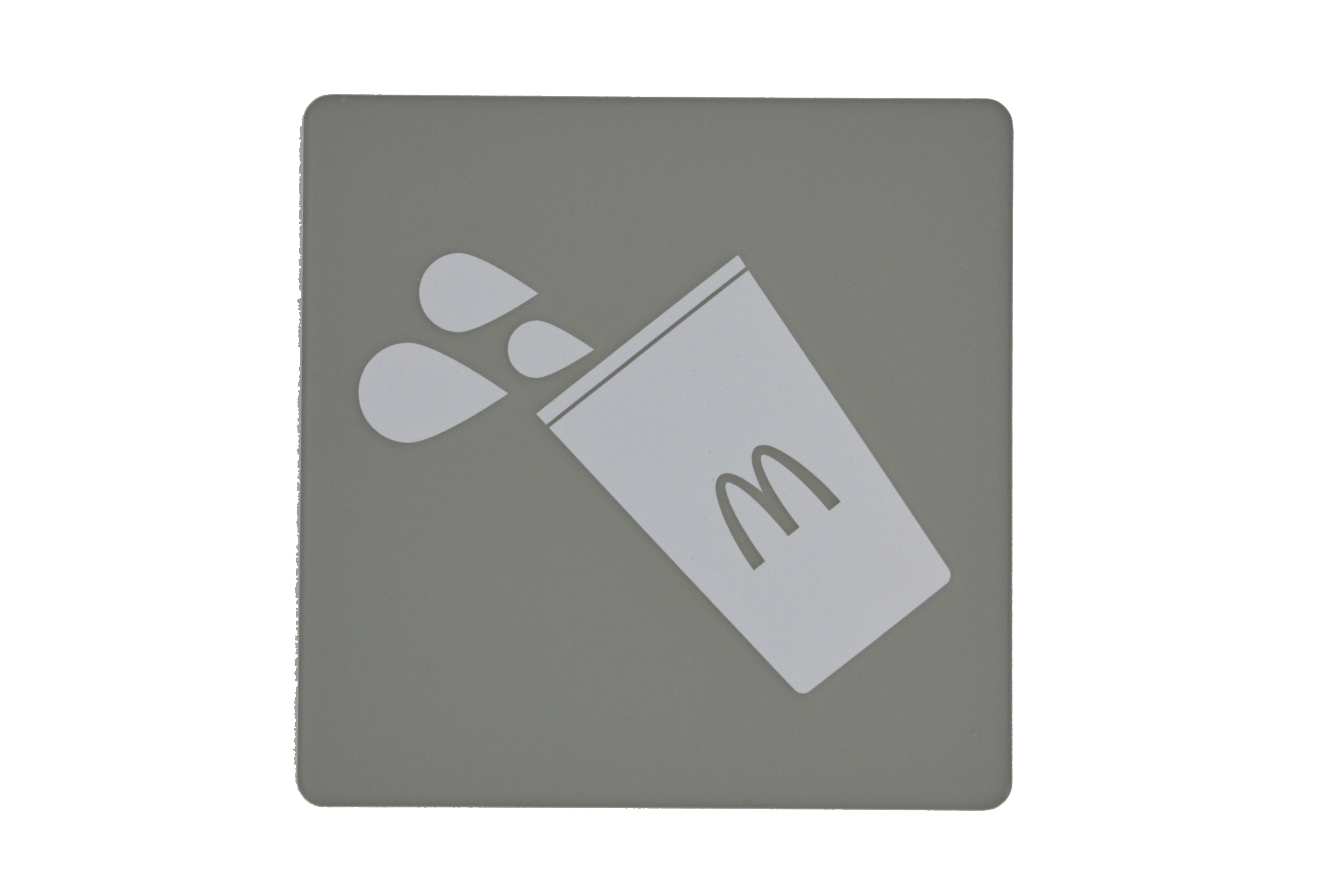 FixtureDisplays Gray Liquids Storage Sign Recylce Bin Sign McDonalds ...