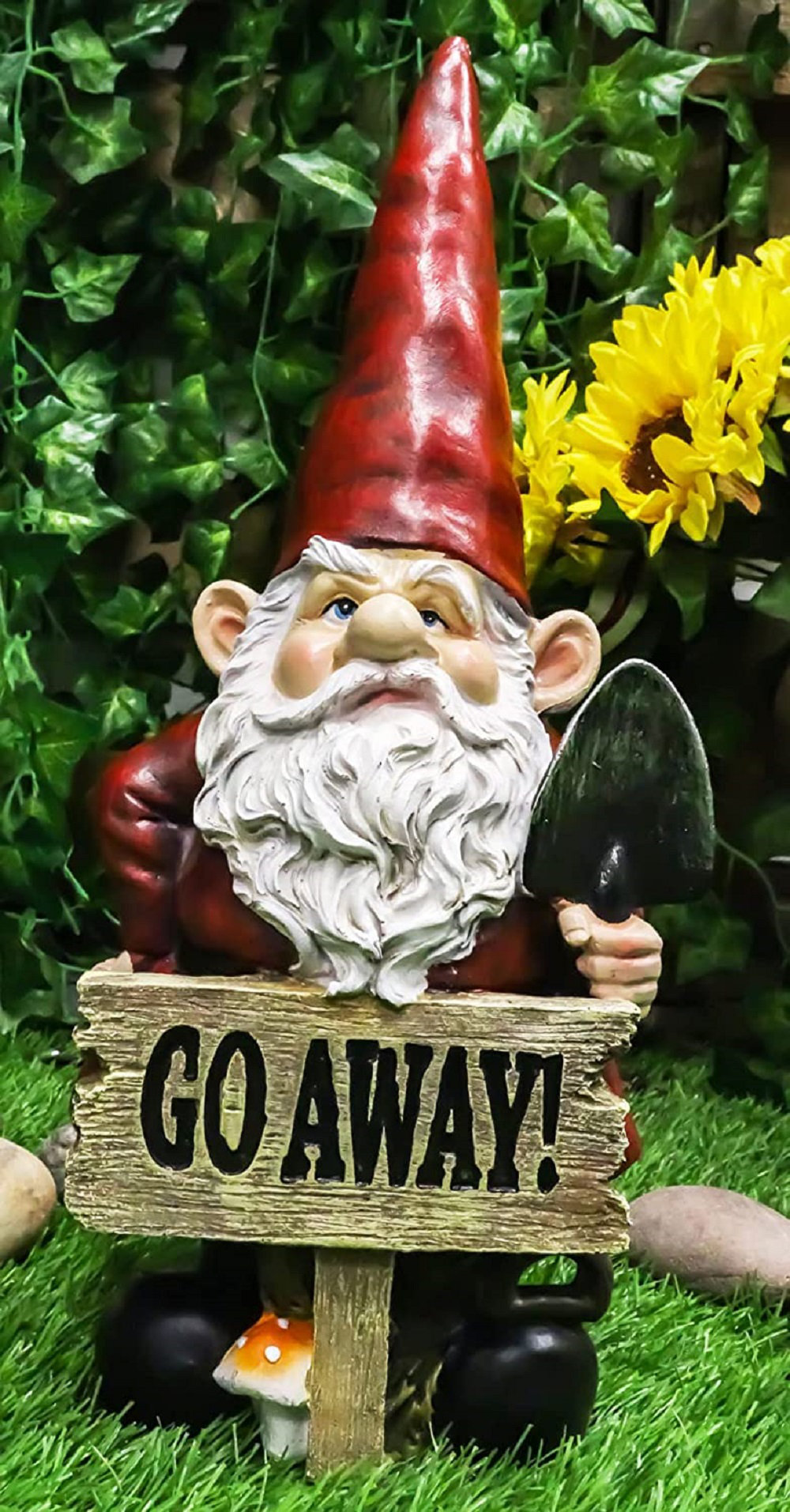 Trinx Eimo Grumpy Mr Gnome Grandpa with Shovel Standing Figurine | Wayfair