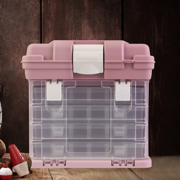 Stalwart Small Parts Organizer Tool Box - with Drawers and Customizable ...