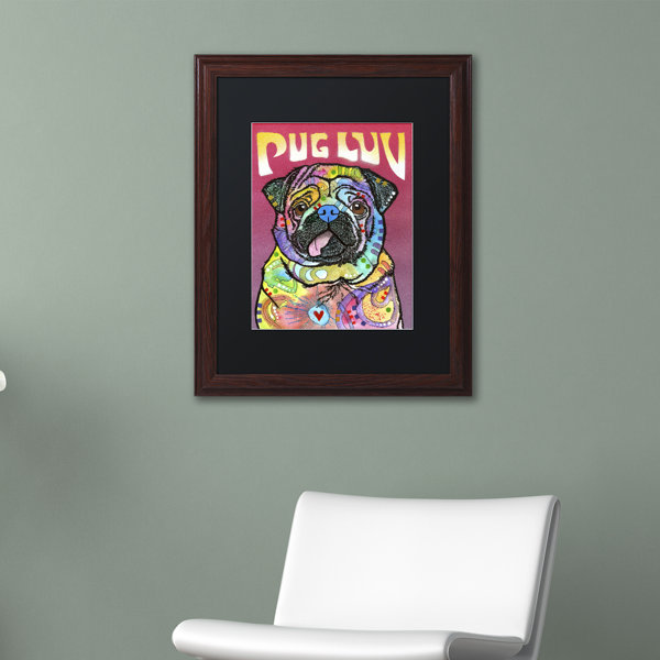 Trademark Art Pug Luv Framed On Canvas by Dean Russo Print - Wayfair Canada