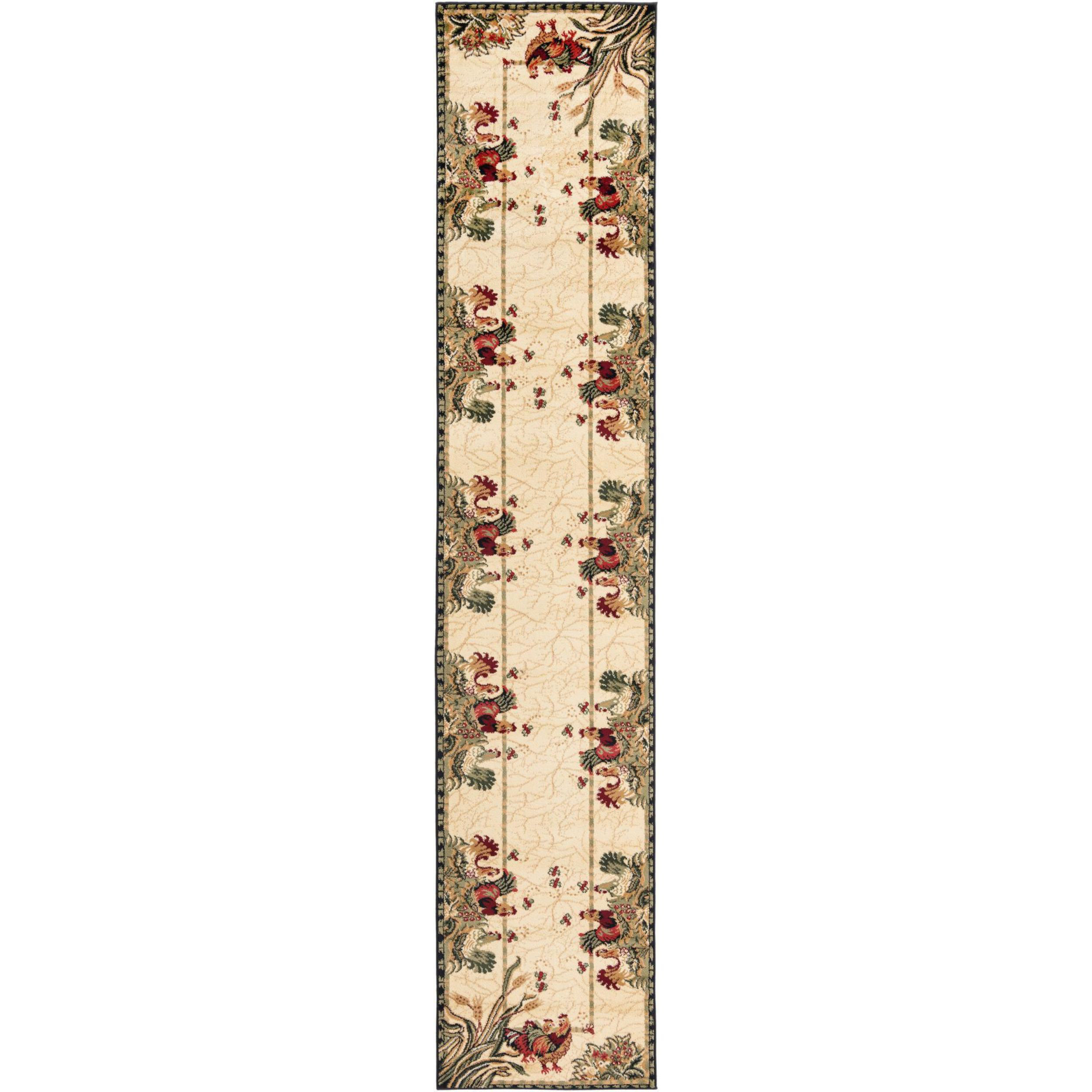 Rosalind Wheeler Country & Floral Farmland Area Rug Creme Rooster Color ...