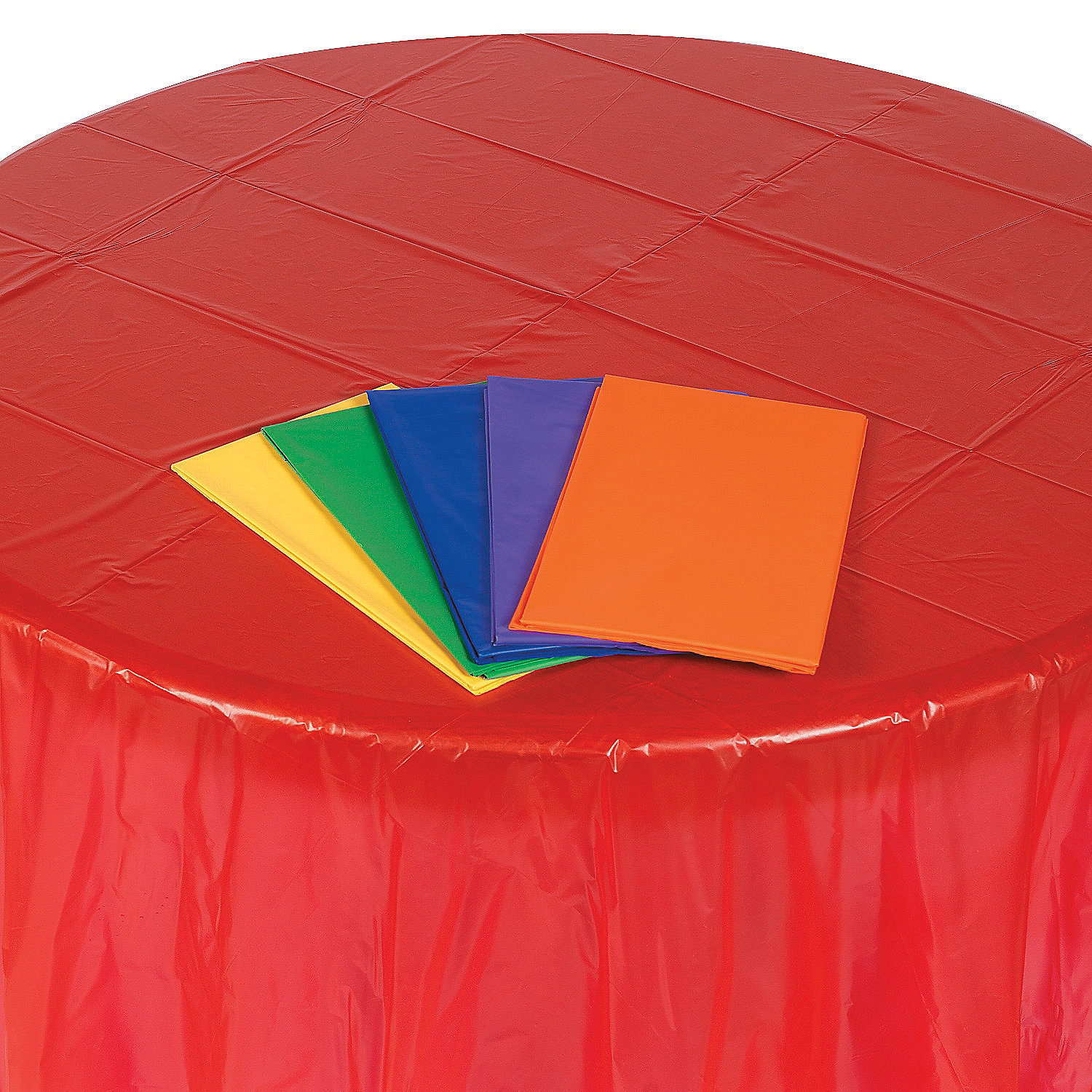 Oriental Trading Company Round Plastic Disposable Tablecloth | Wayfair