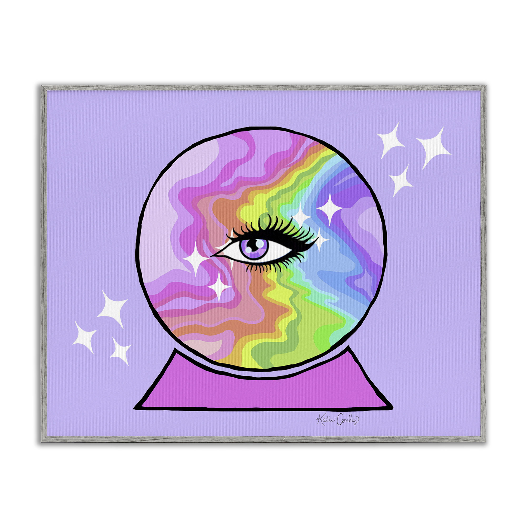Dakota Fields Mystical Crystal Ball Eye Framed Giclee, design by Katie ...