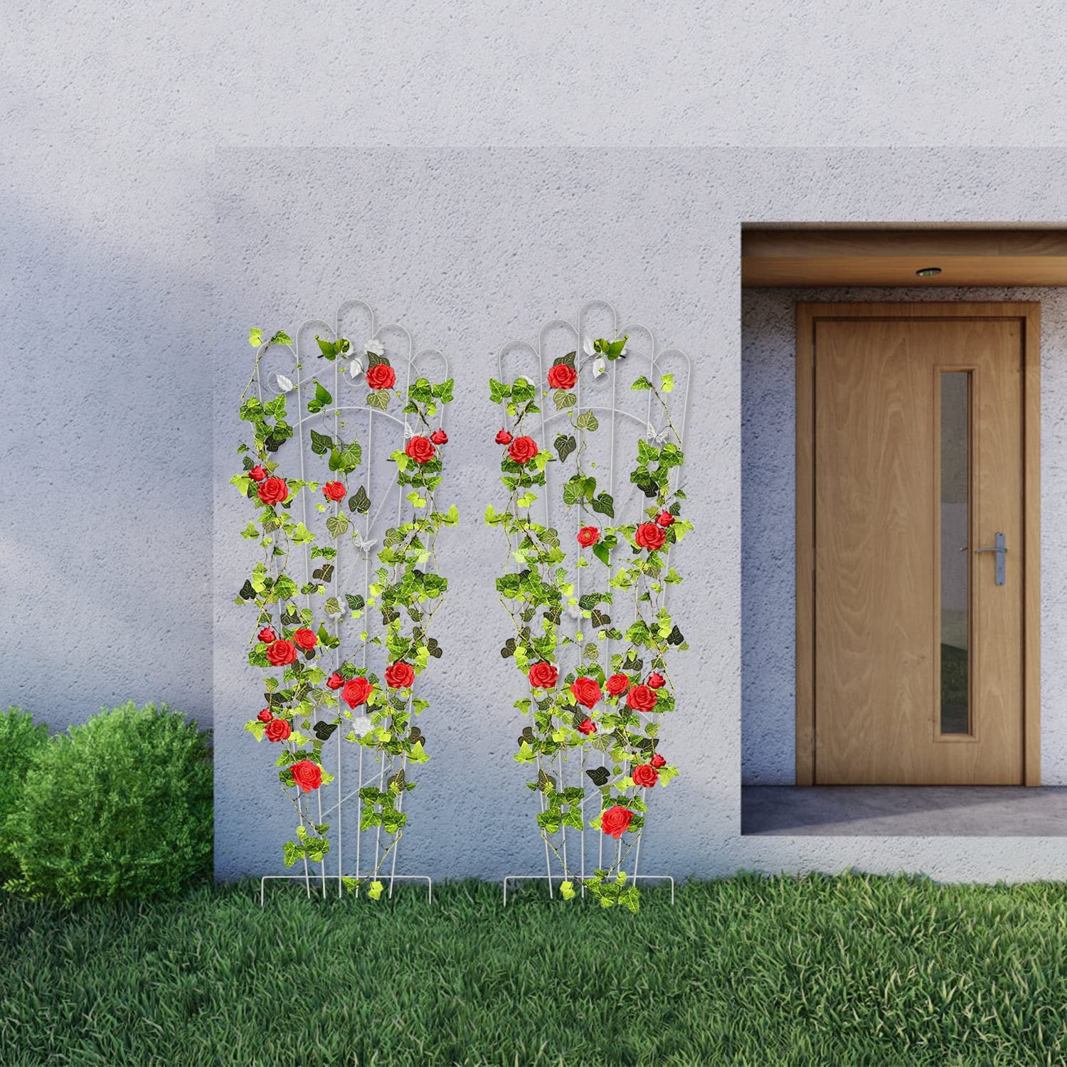 Red Barrel Studio 2 Pack 60 Inch Garden Trellis Detachable Trapezoidal ...