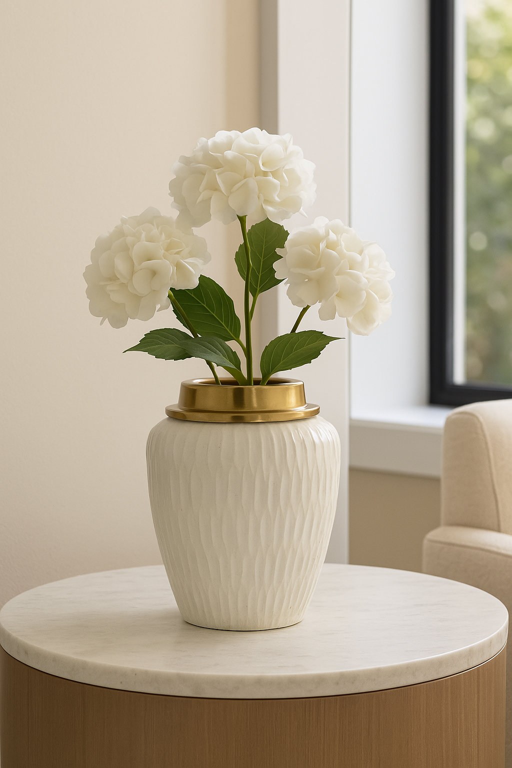 Mercer41 Handcrafted Earthenware Pottery Vase - Modern Decorative ...