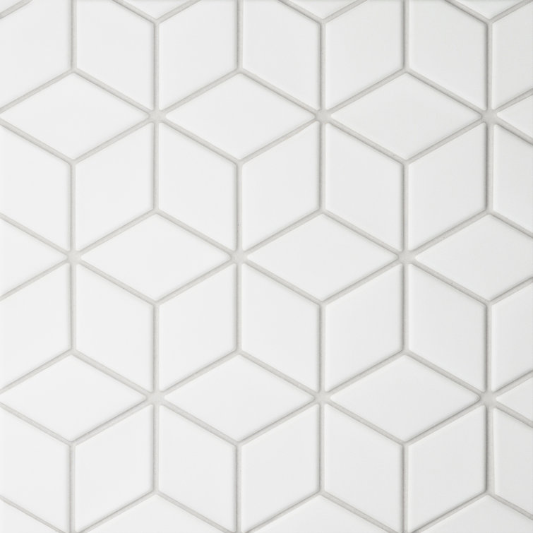 Bedrosians Le Cafe 2" x 3" Diamond Matte Porcelain Mosaic Tile | Wayfair