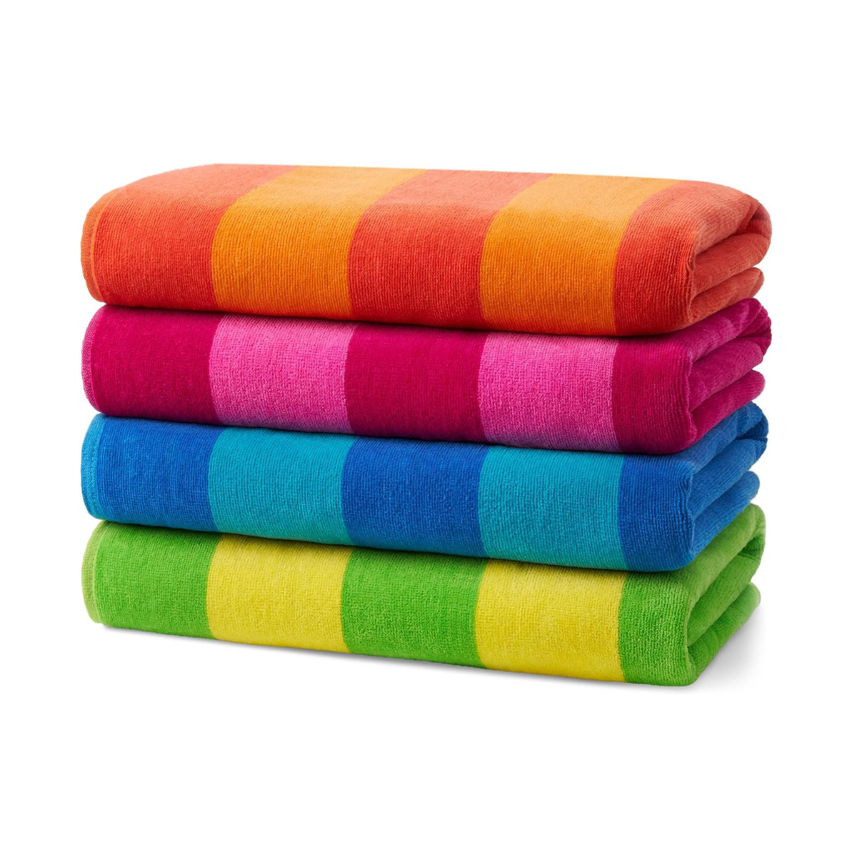 Mercer41 Bahama Two-Tone Soft Velour Beach Towels | 100% Cotton, Pool ...