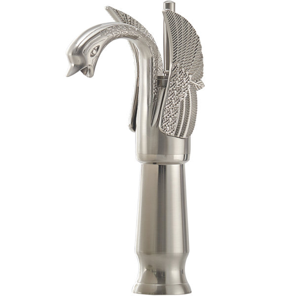 VIBRANTBATH Swan Faucet Copper Single Handle Single Hole Matching Pop ...