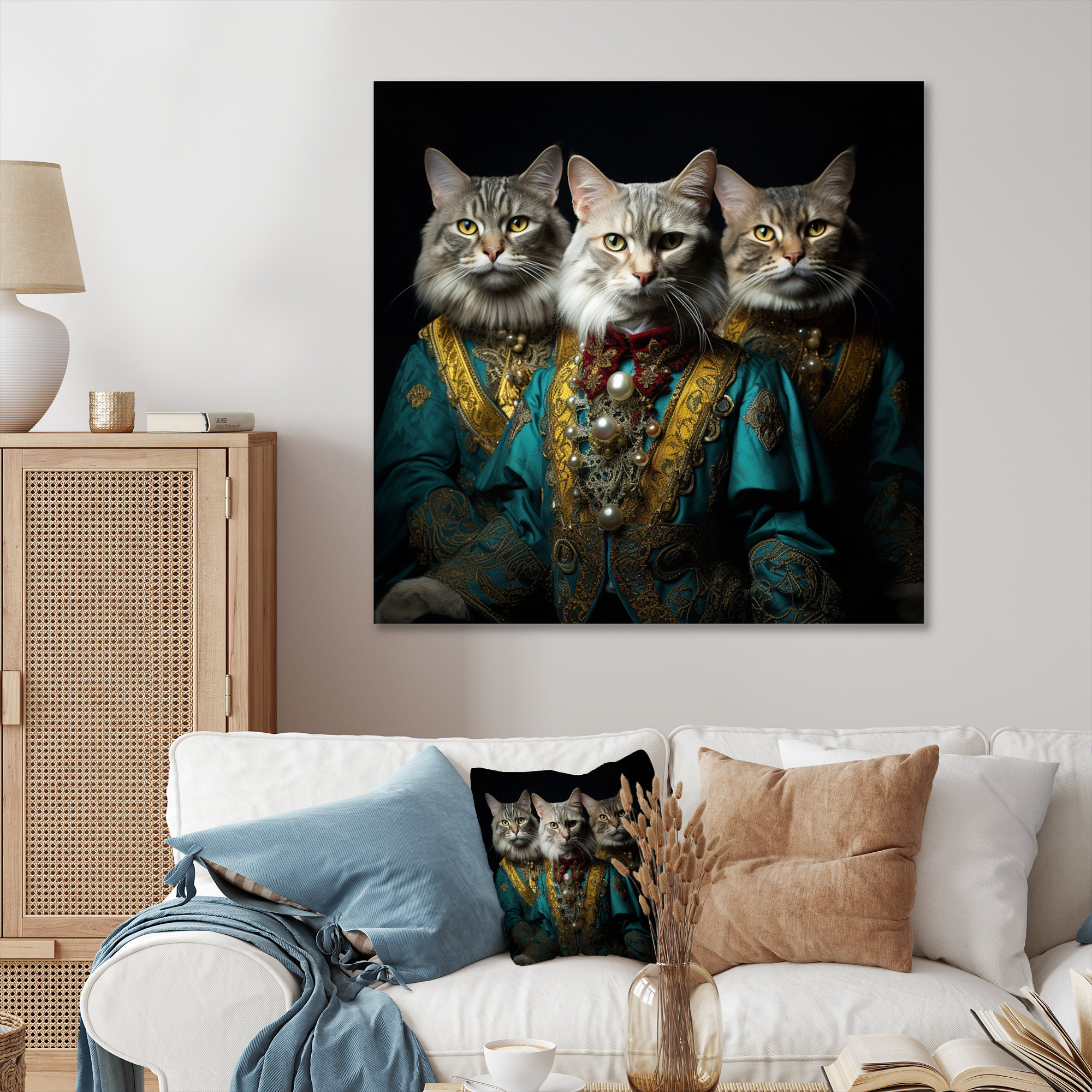 Trinx Turquoise Gracious Sultan Cats I - Animals Cat Wall Decor ...