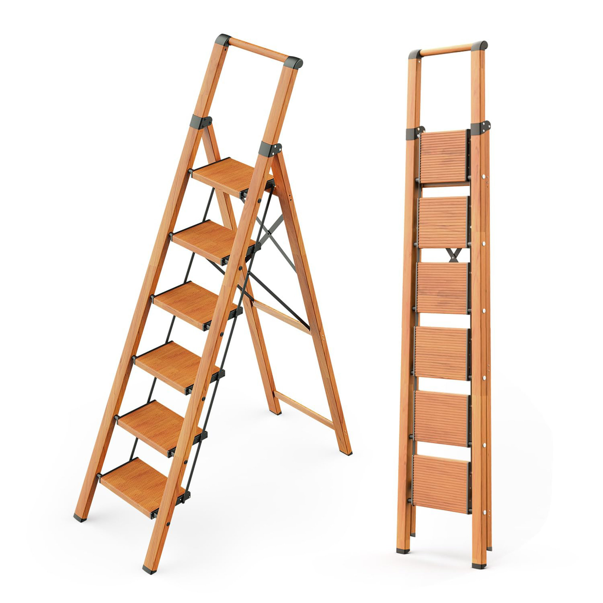 WFX Utility™ 6 - Step Aluminum Folding Step Ladder - Wayfair Canada