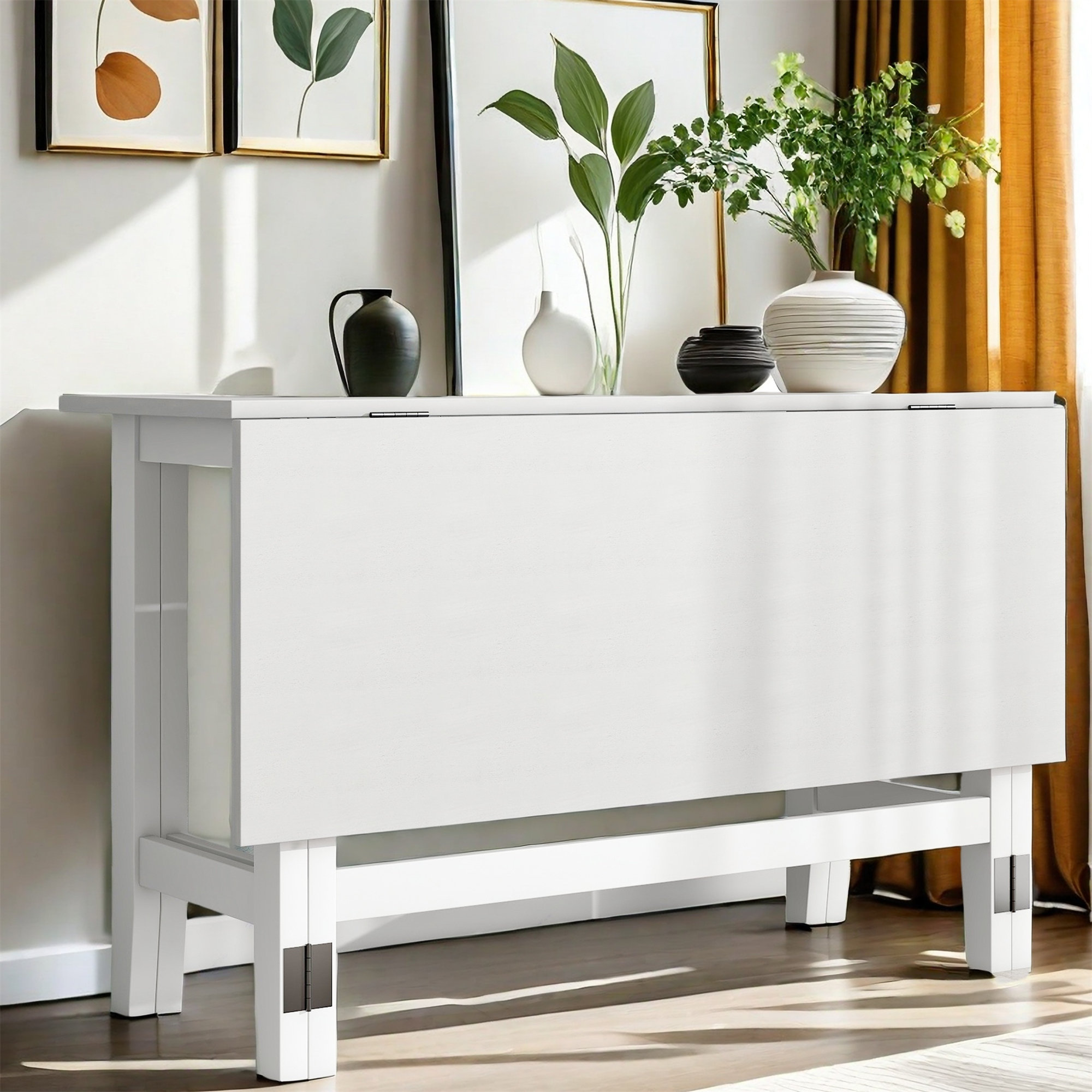 Ophelia & Co. Farmhouse Wood Extendable Dining Table With Drop Leaf ...