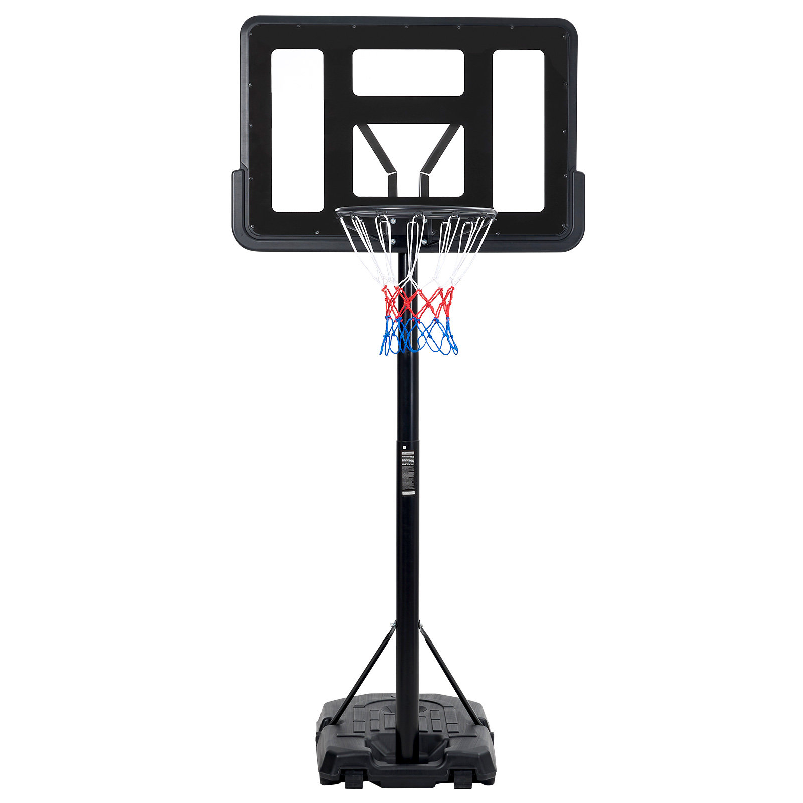 gaomon Adjustable Height 54'' W Plastic Portable Full-Size Basketball ...