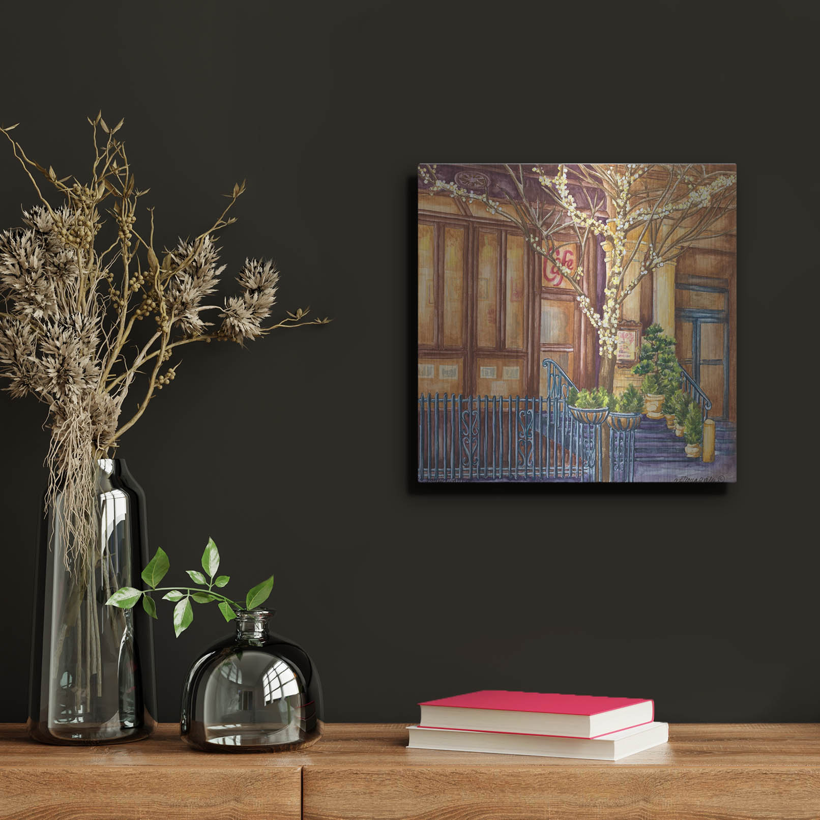 Red Barrel Studio® 'Cafe Lalo' by Andrea Strongwater Metal Wall Art ...