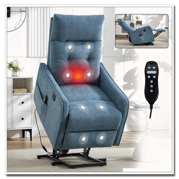 Ebern Designs Power Lift Recliner Chair with Massage and Heat for ...