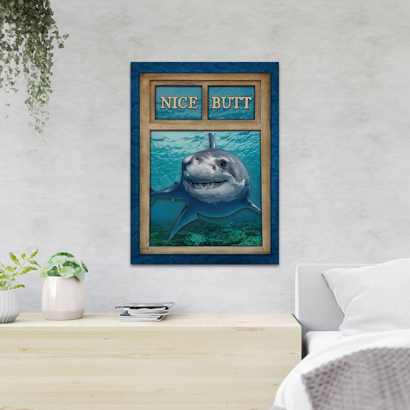 Trinx A Shark - Nice Butt - 1 Piece Rectangle Graphic Art Print On ...