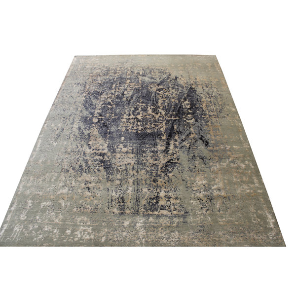 Isabelline Refiye One-of-a-Kind 8.10x11.11 Area Rug Grey | Wayfair