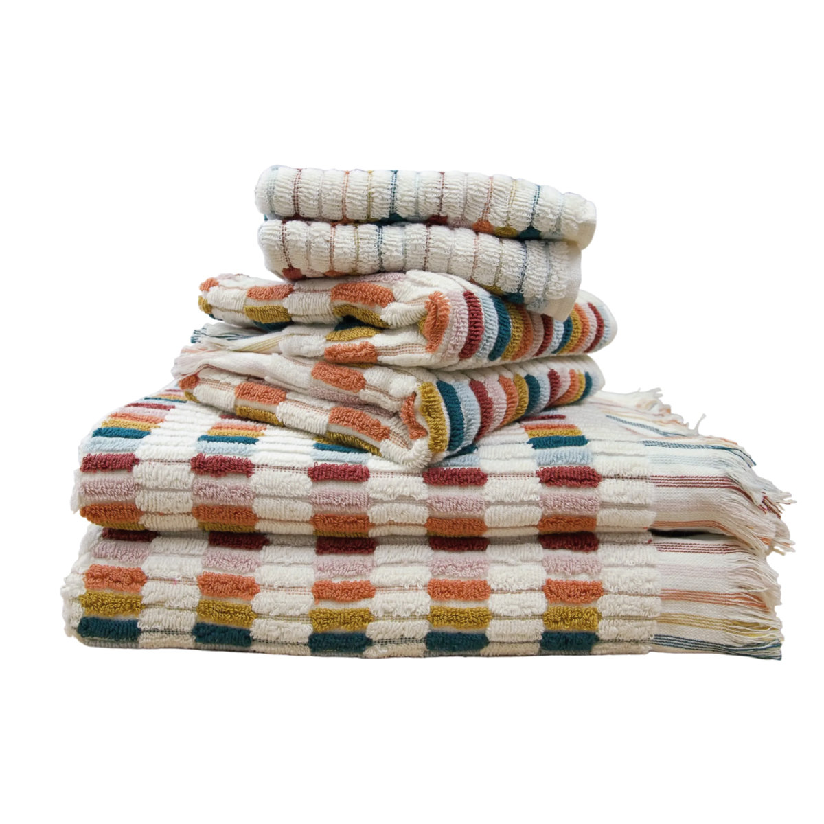 Gracie Oaks Home Shaggy Ribbed, 100% Cotton, Soft Luxury Absorbent Bath ...