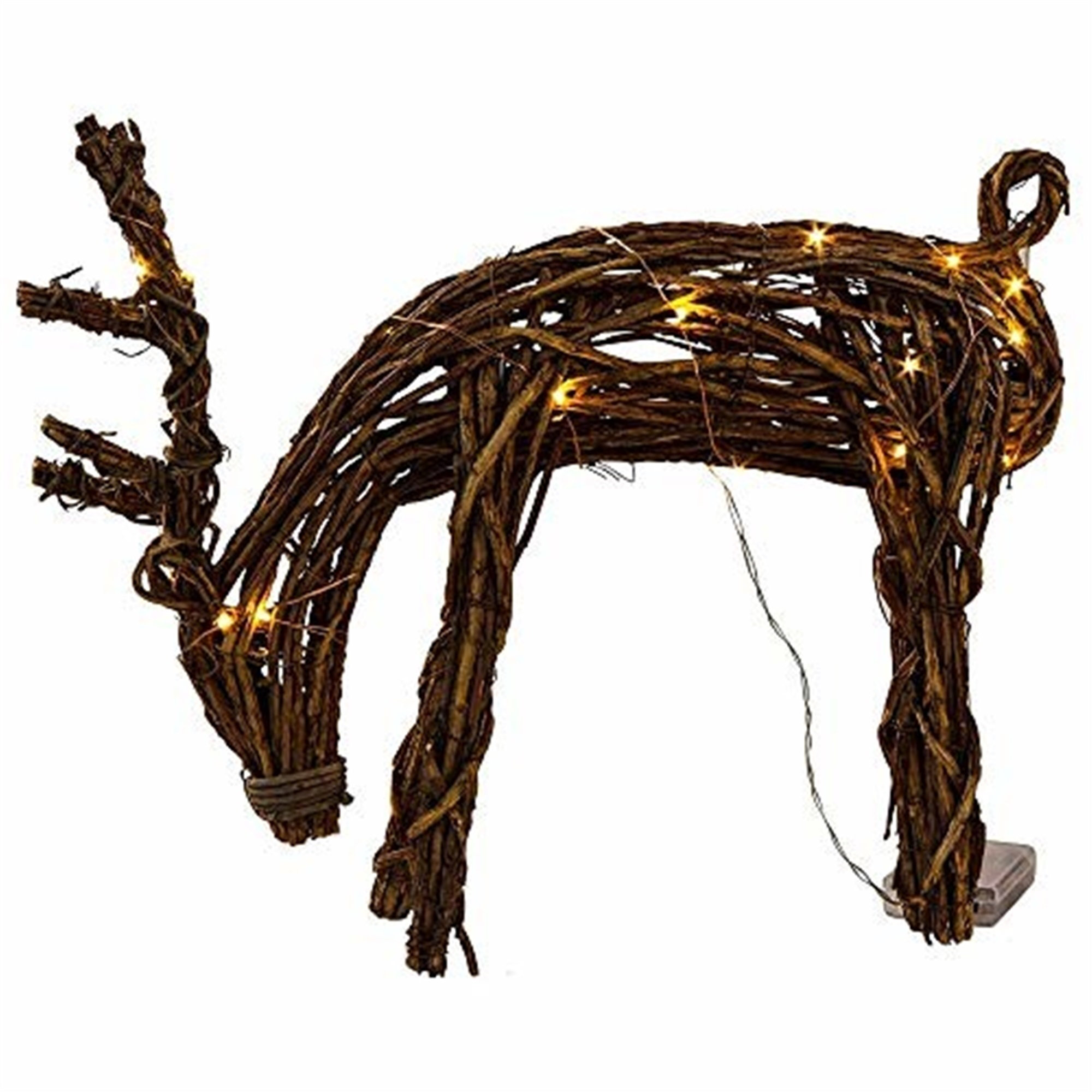 The Holiday Aisle® Reindeer Grapevine Lawn Art | Wayfair