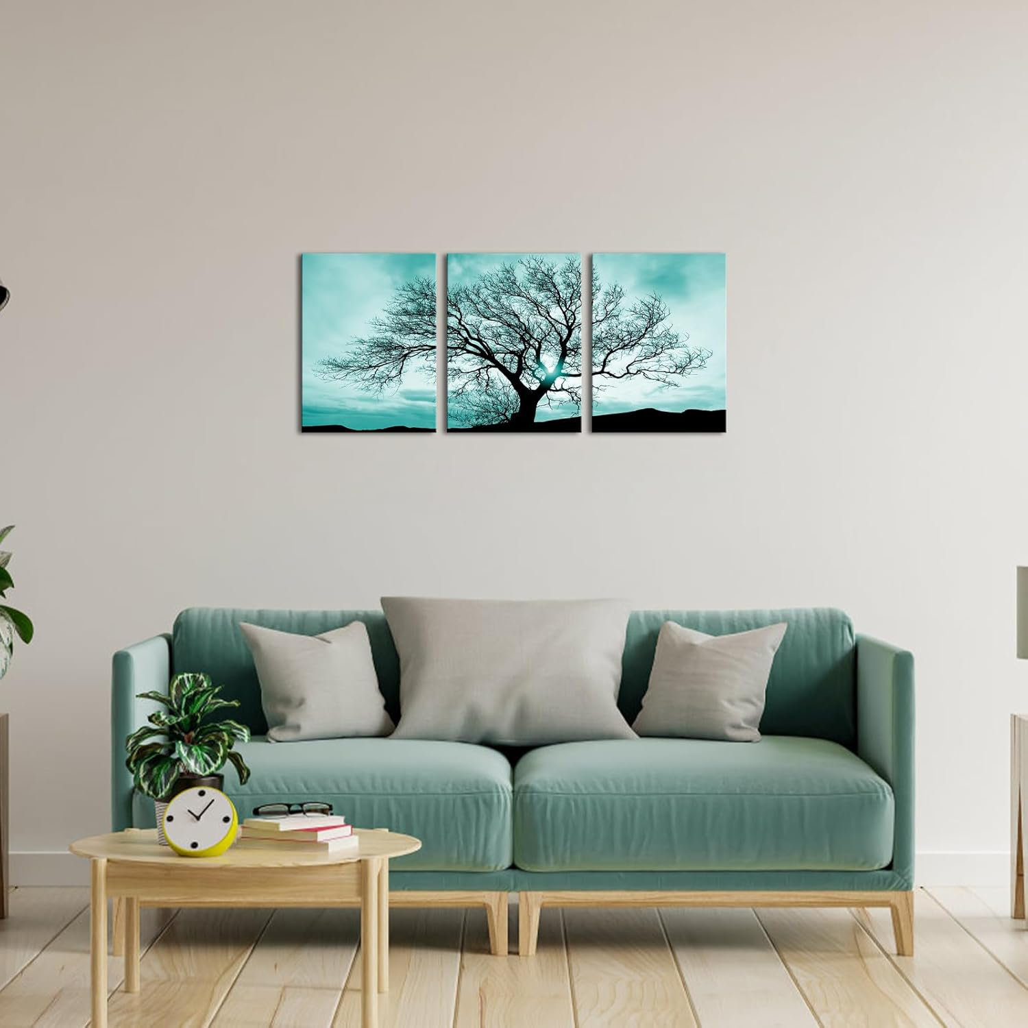 Lark Manor™ 3 Piece Tree Canvas Wall Art Sunset Pictures Print Modern ...